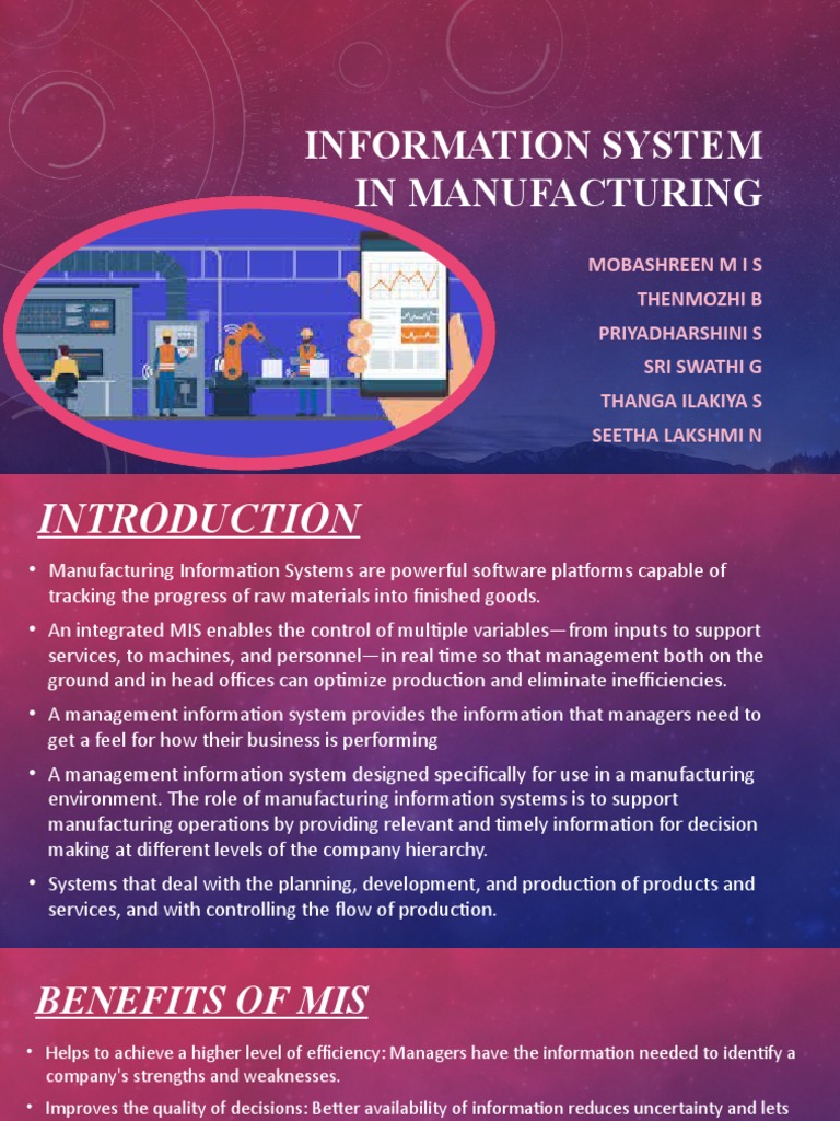 Mis in Manufacturing Industry | PDF | Enterprise Resource Planning ...