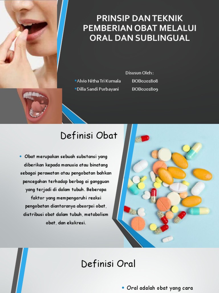 Prinsip Dan Teknik Pemberian Obat Oral Dan Sublingual-Laptop-2o4jakvp | PDF