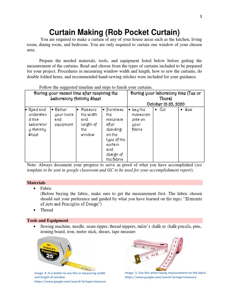 Curtain Making (Rob Pocket Curtain) | PDF | Curtain | Sewing
