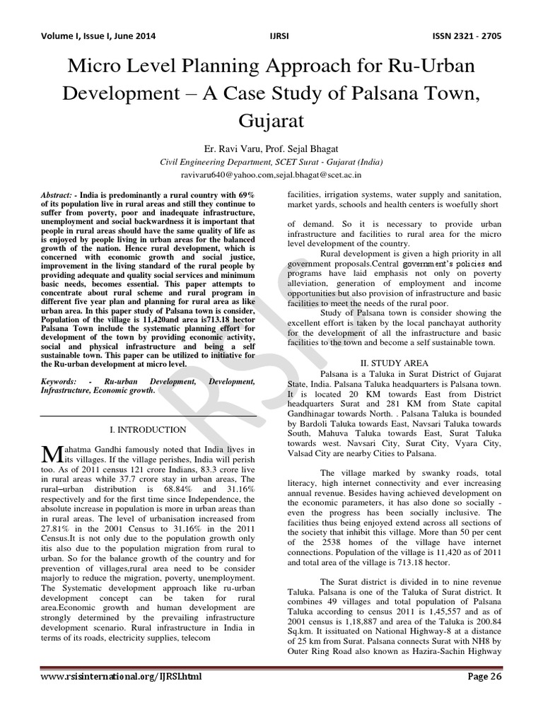 Micro Planning for Palsana Development | PDF | Economies | Business