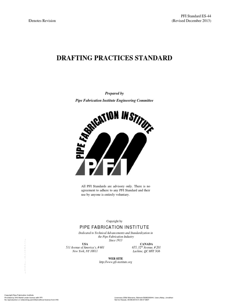 Drafting Practices Standard | PDF | Pipe (Fluid Conveyance) | Building ...