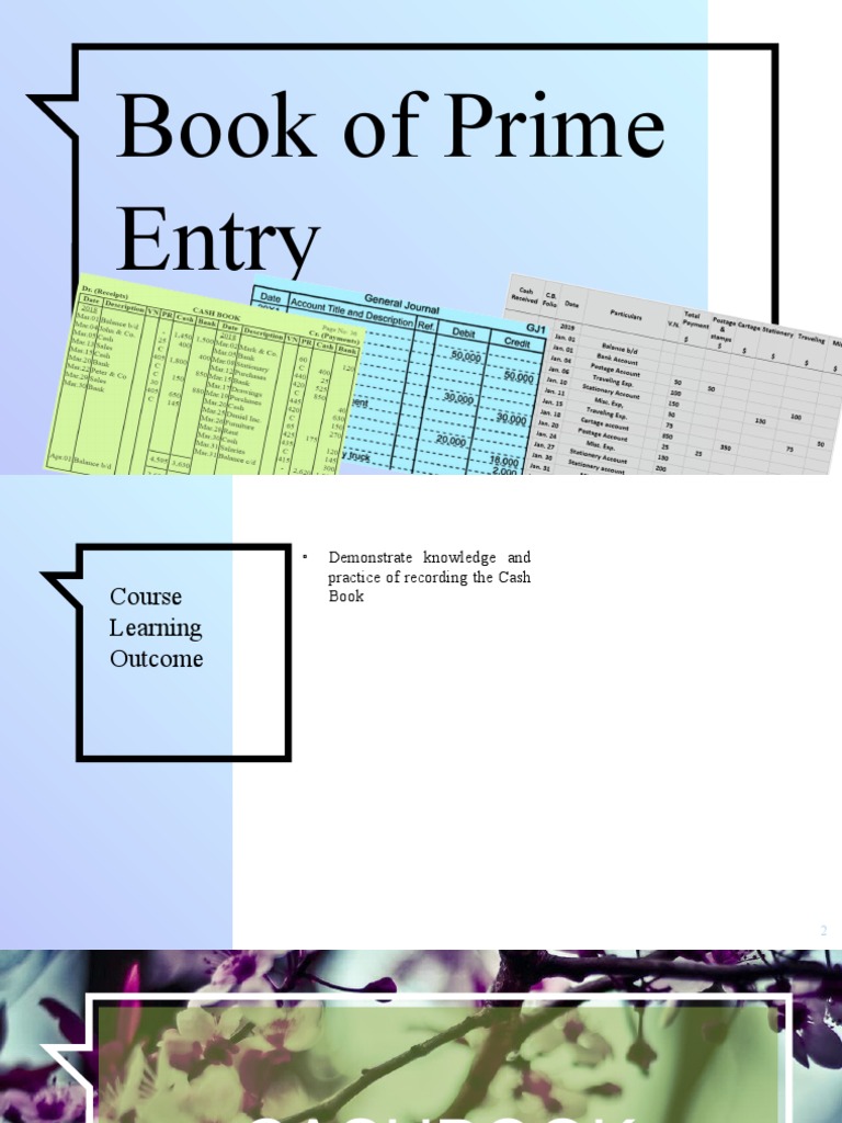 3 - Book of Prime Entry - Cashbook | PDF | Payments | Cheque