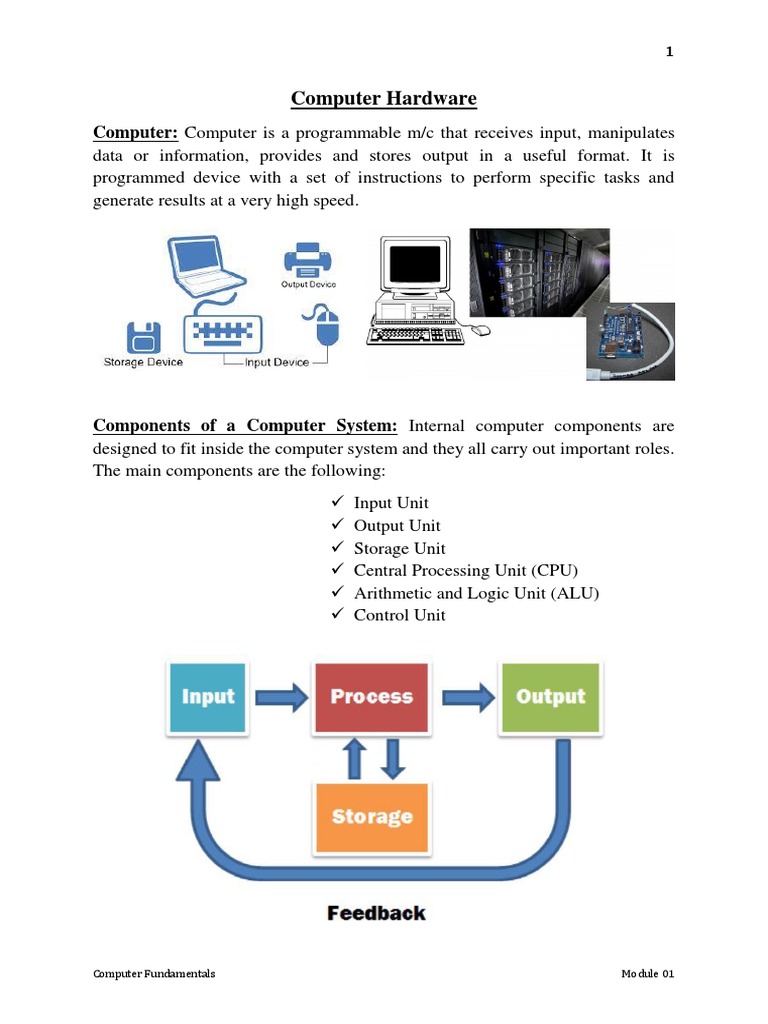 Module - 01 - Computer Fundamentals | PDF | Read Only Memory | Computer ...