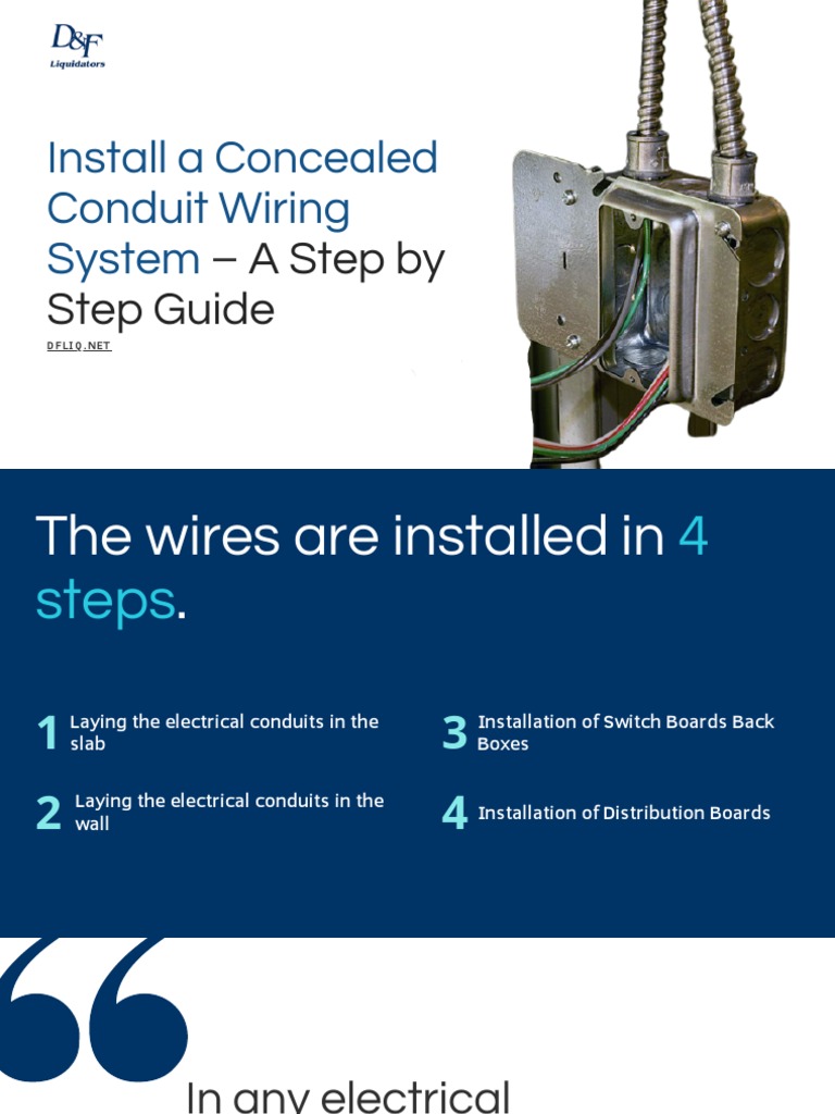 Concealed Conduit Wiring Installation Guide | PDF | Electrical Wiring ...