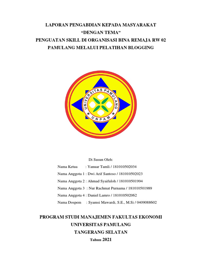 Pelatihan Blogging untuk Bina Remaja RW 02 | PDF