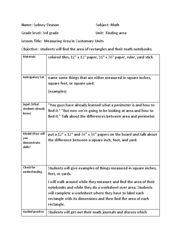 Madeline Hunter Template 1 | PDF