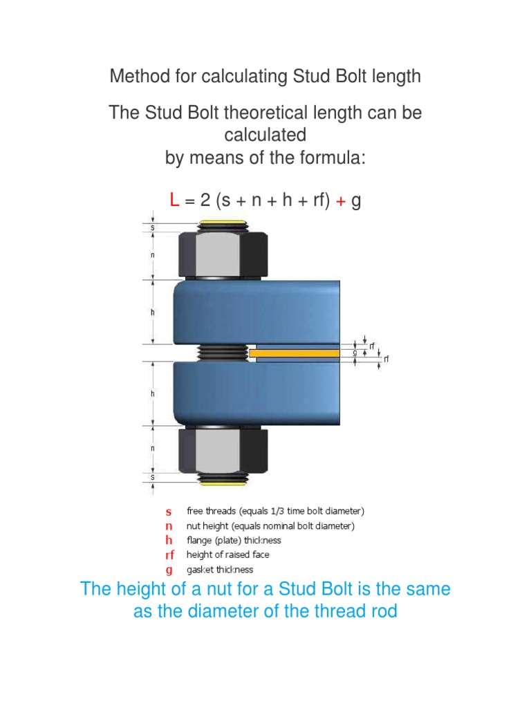 Method For Calculating Stud Bolts | PDF