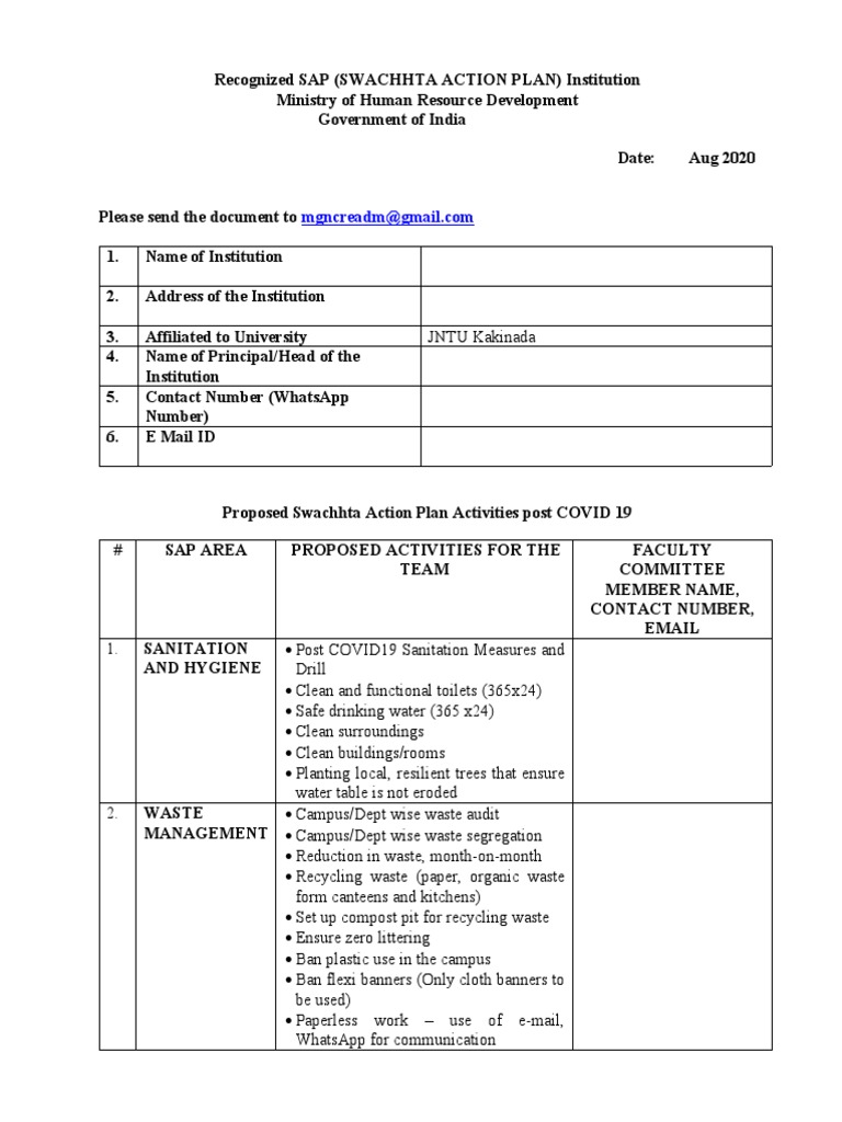 Swachhta Action Plan Committee | PDF | Sanitation | Green Building
