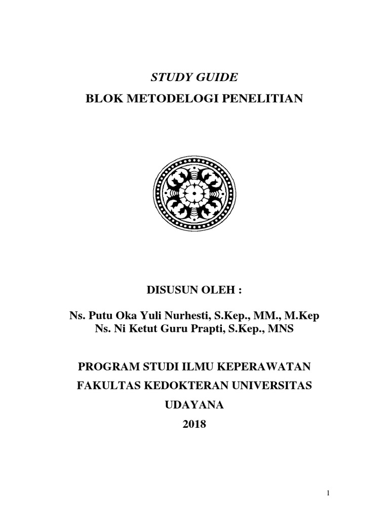 Blok Metodelogi Penelitian: Study Guide | PDF