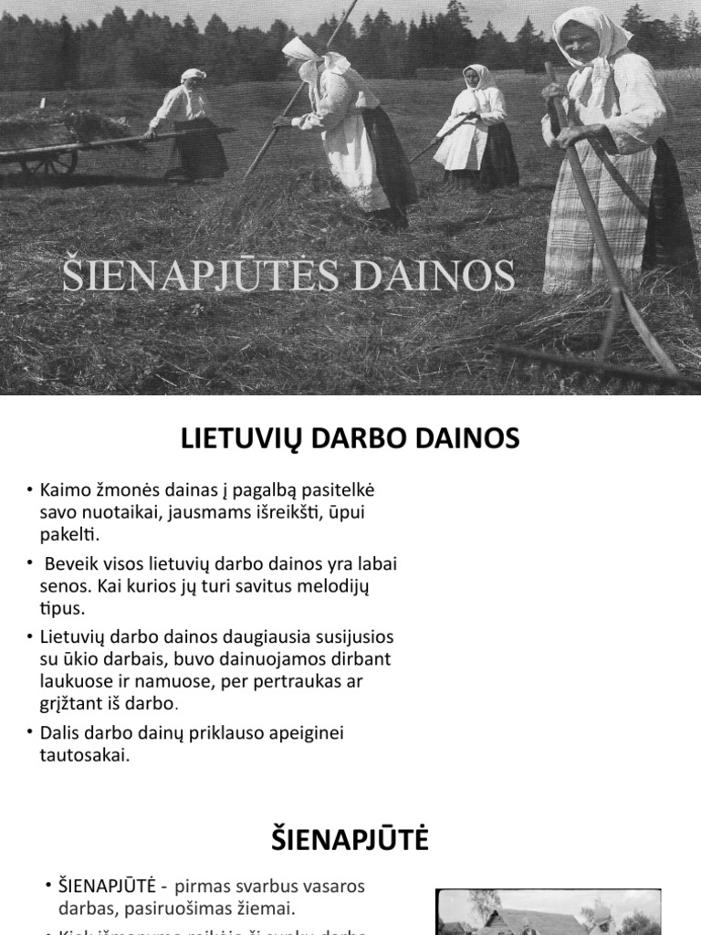 Šienapjūtės Dainos | PDF