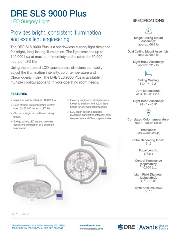 DRE SLS 9000 Plus: Provides Bright, Consistent Illumination and ...