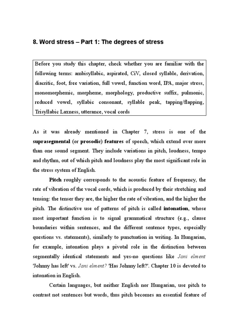 Degrees of Words | Download Free PDF | Stress (Linguistics) | Syllable