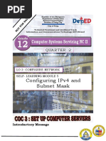 TVL ICT CSS 12 Q1 - Week 3 4 | PDF | Ip Address | Computer Network