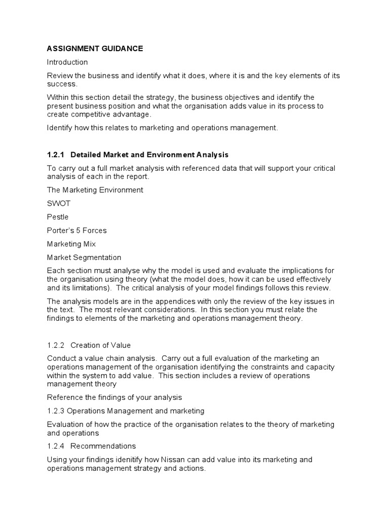 Assignment Guidance | PDF