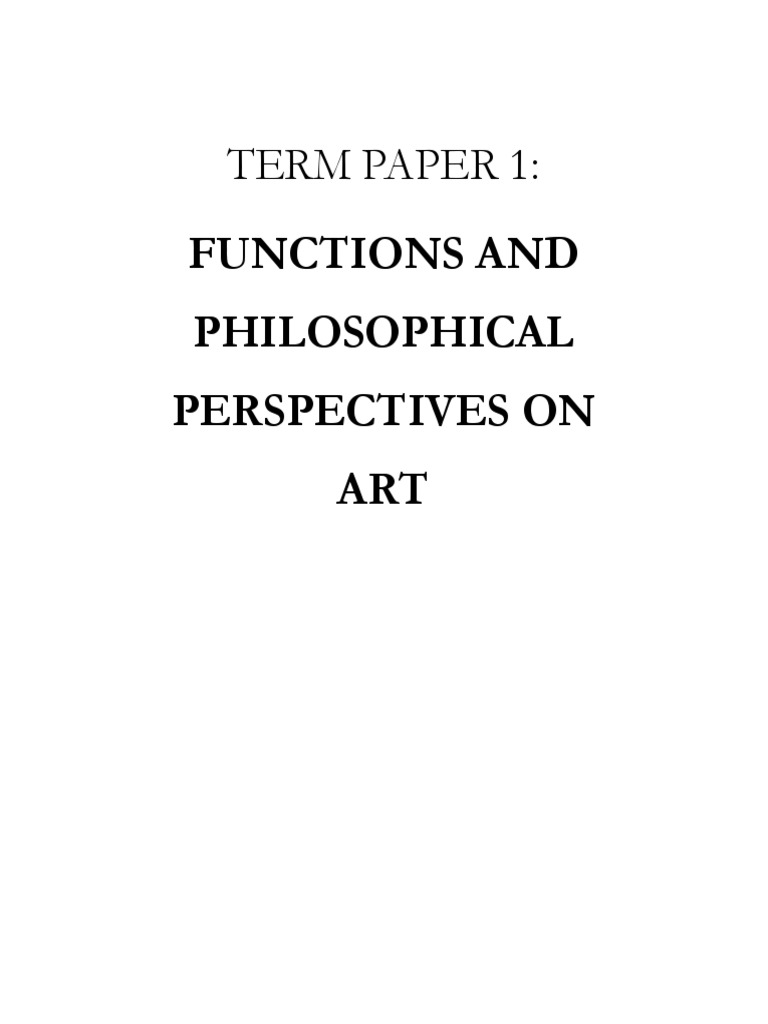 Functions & Philosophy of Art | PDF | Emotions | Reason