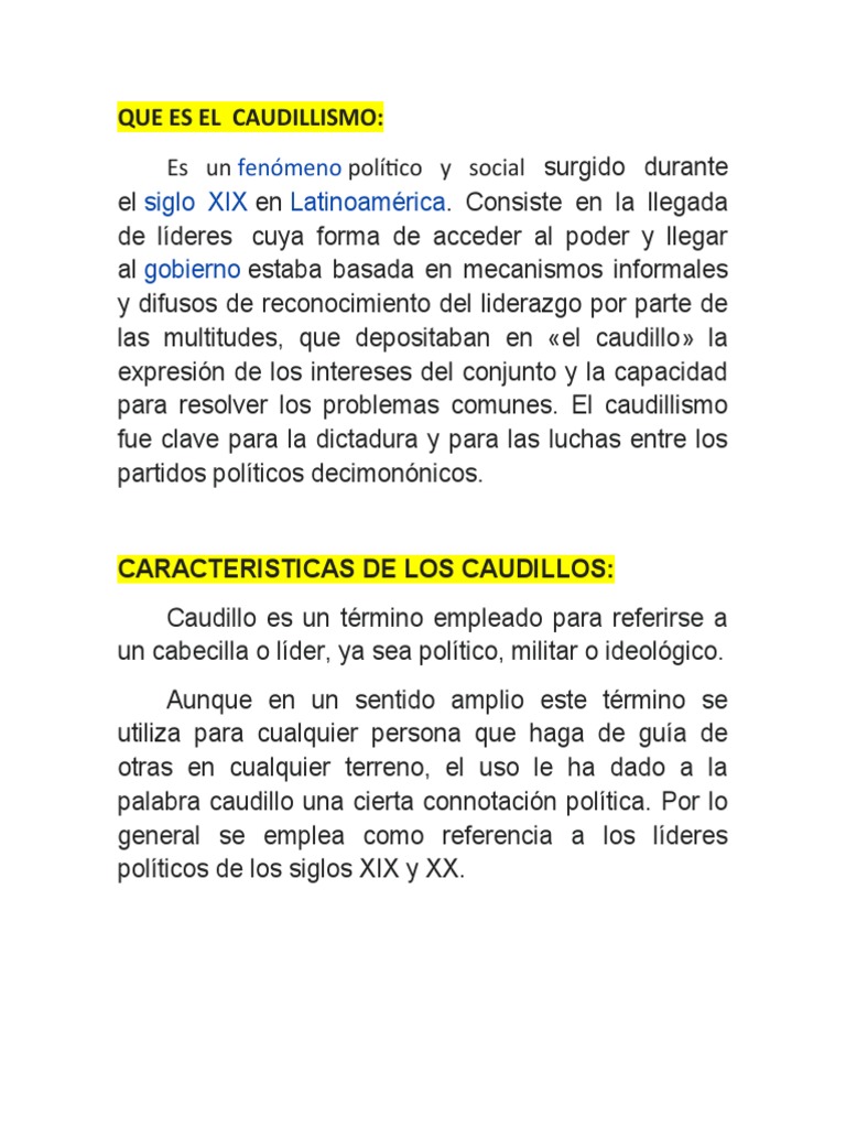 Caudillismo | Descargar gratis PDF | Venezuela | Liderazgo