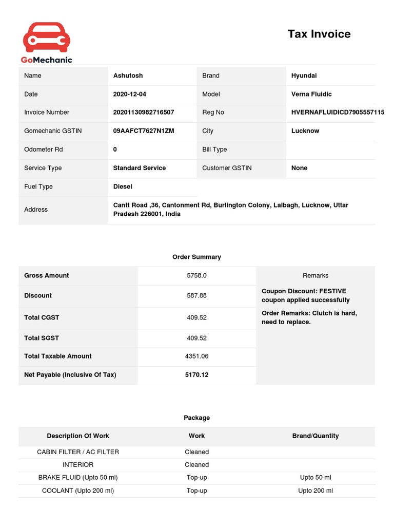 Bill 20201130982716507 | PDF | Engines | Brake