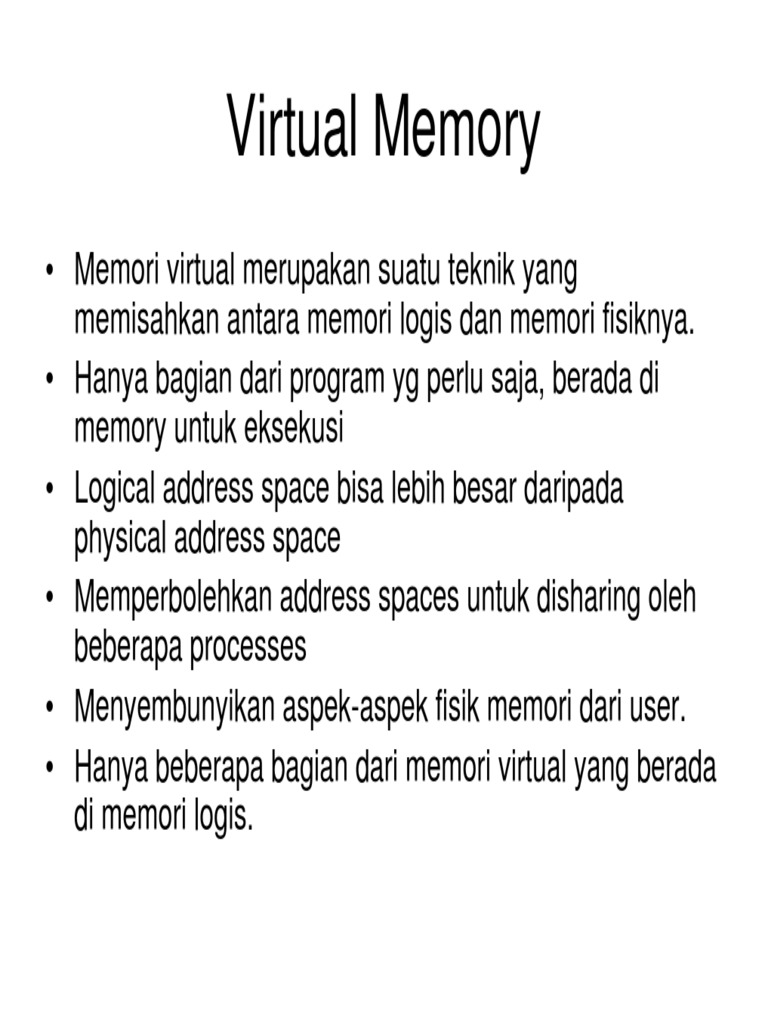Ringkasan Virtual Memory | PDF | Karier & Perkembangan | Komputer