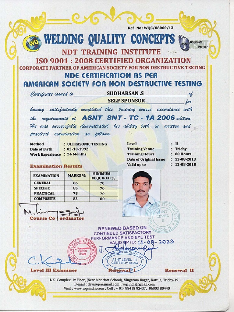 NDT Certificate 2 | PDF