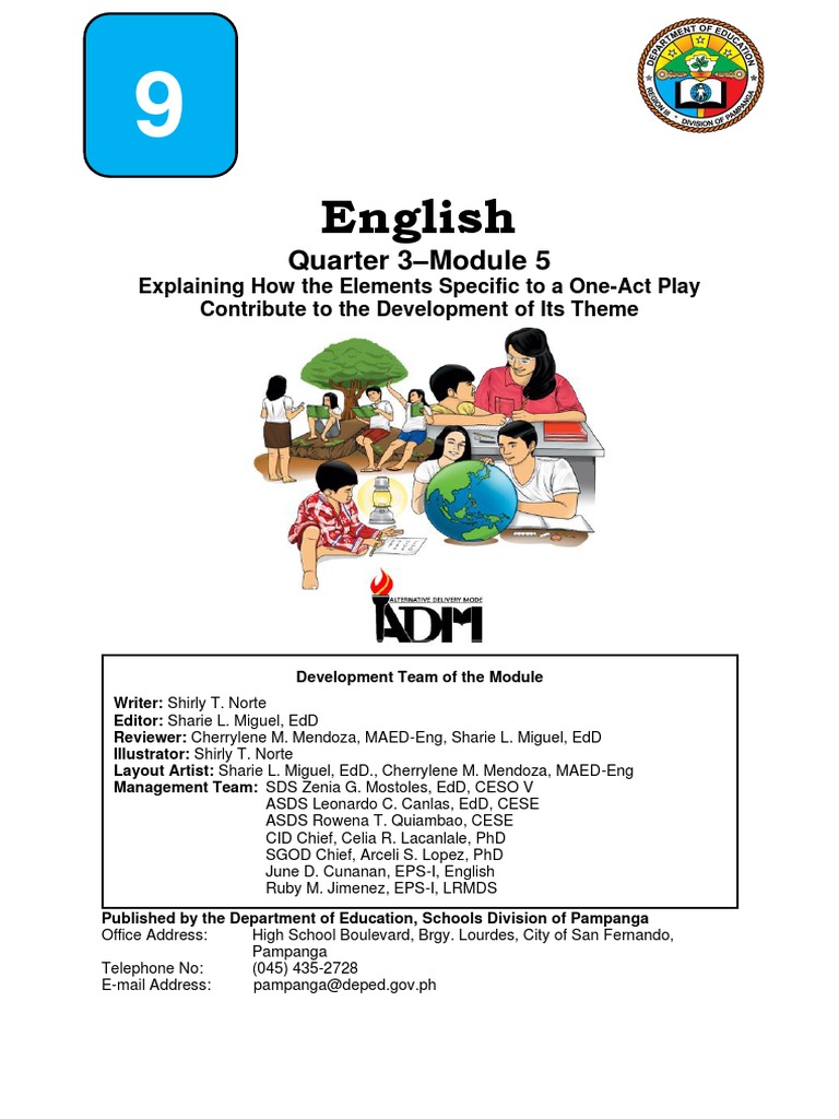 English: Quarter 3 - Module 5 | PDF | Play (Theatre) | Plot (Narrative)