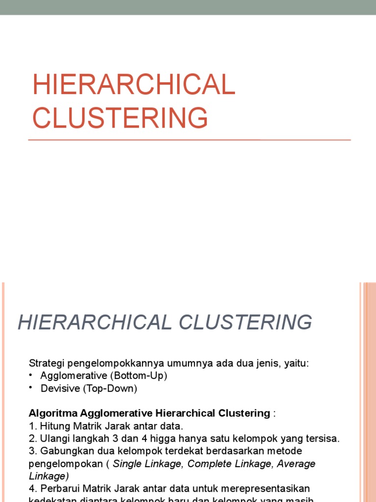 Hierarchical Clustering | PDF