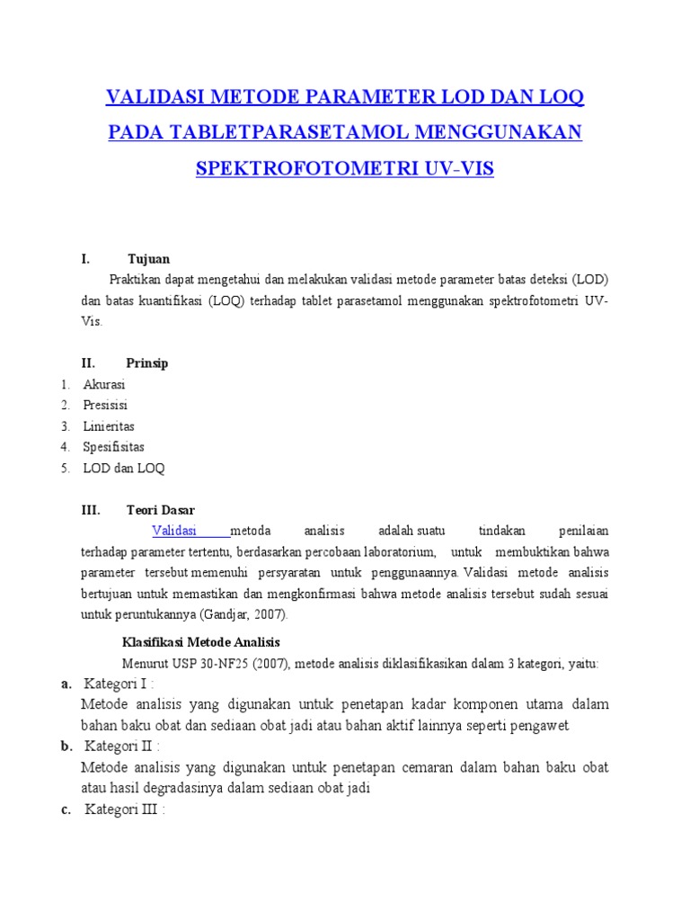 Validasi Metode Analisis 2 | PDF | Sains & Matematika