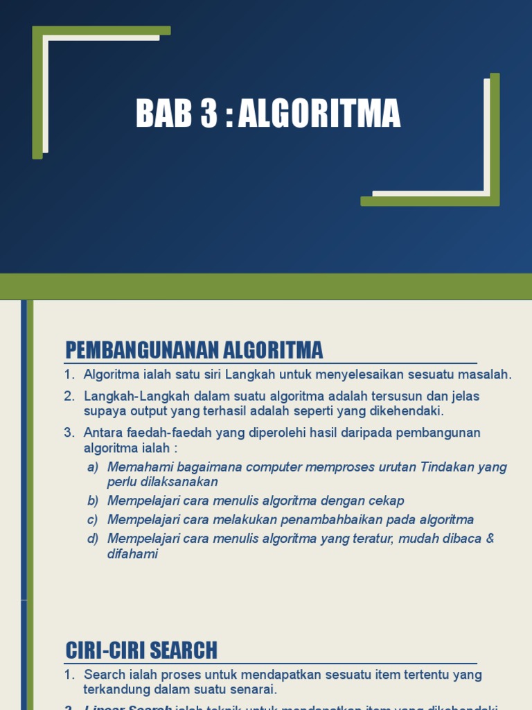 Bab 3 Algoritma | PDF