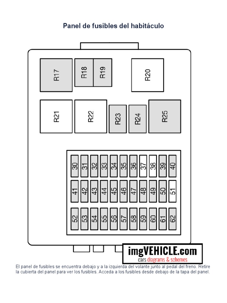 Diagrama De Fusibles Ford Focus 2005 Pdf Vehículos Terrestres