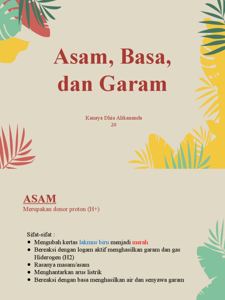Asam, Basa, Dan Garam | PDF