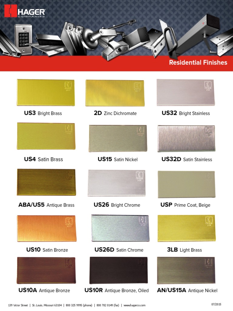 Hager Co. Residential Finishes Guide | PDF