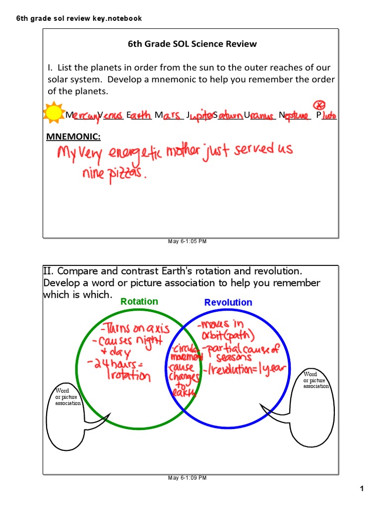 6th Grade Sol Review Key | PDF | Atmosphere Of Earth | Water Cycle