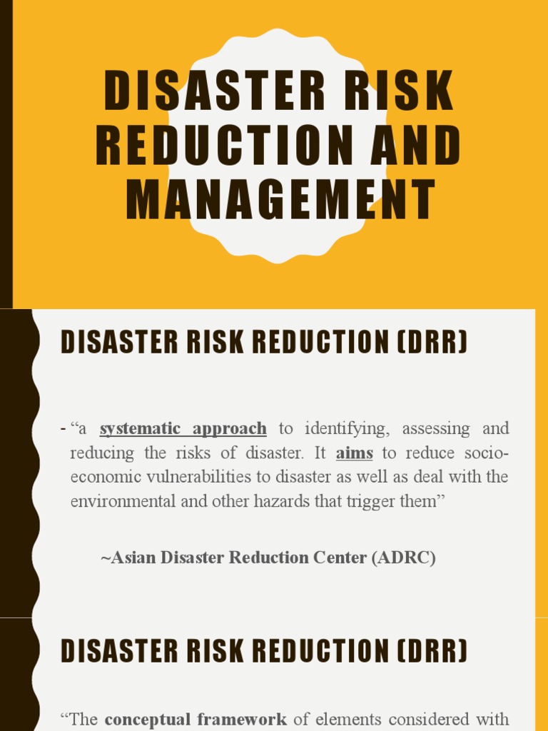 Disaster Risk Reduction AND MANAGEMENT | PDF | Disaster Risk Reduction ...