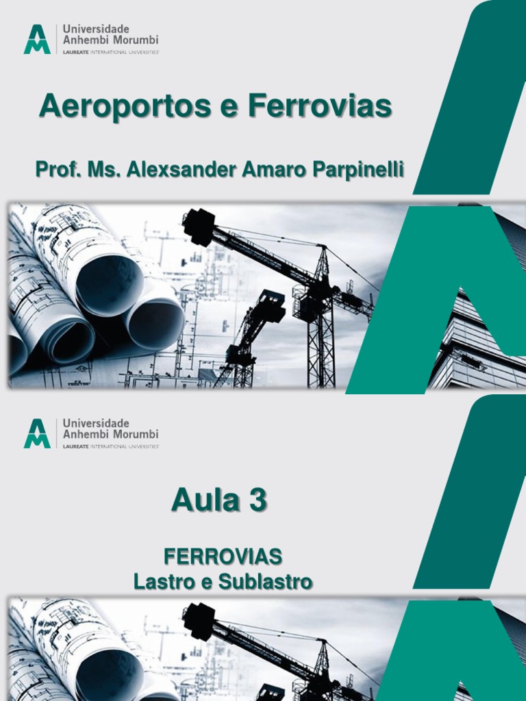 Aeroportos e Ferrovias Aula 3 - Lastro e Sublastro | PDF | Transporte ...
