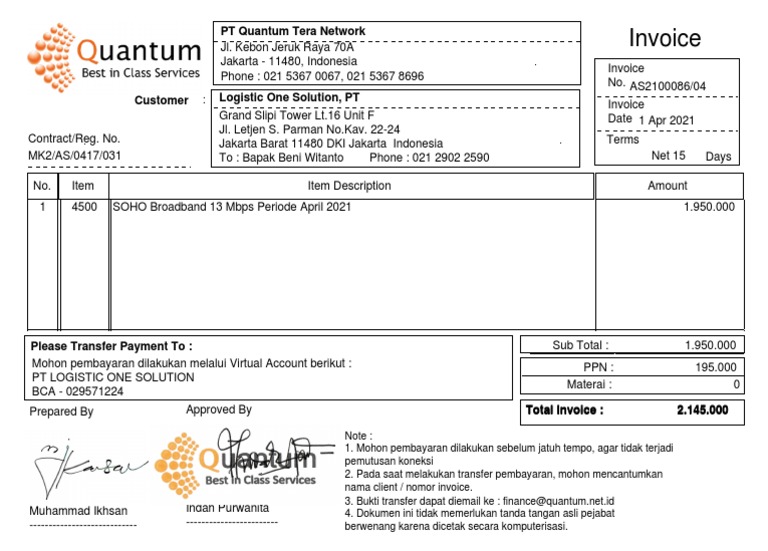Logistic One Solution, PT-2 | PDF
