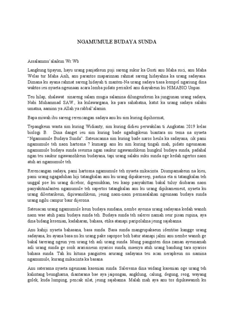 Ngamumule Budaya Sunda | PDF | Kajian Bahasa Asing