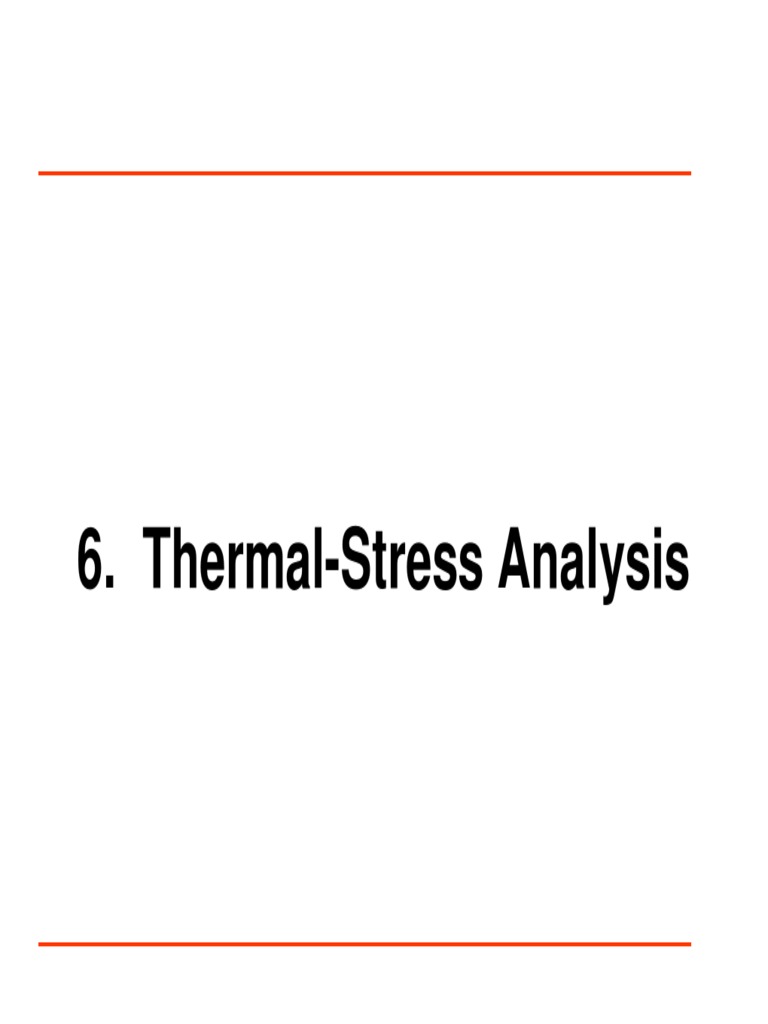 Thermal-Stress Analysis | PDF | Thermal Expansion | Stress (Mechanics)