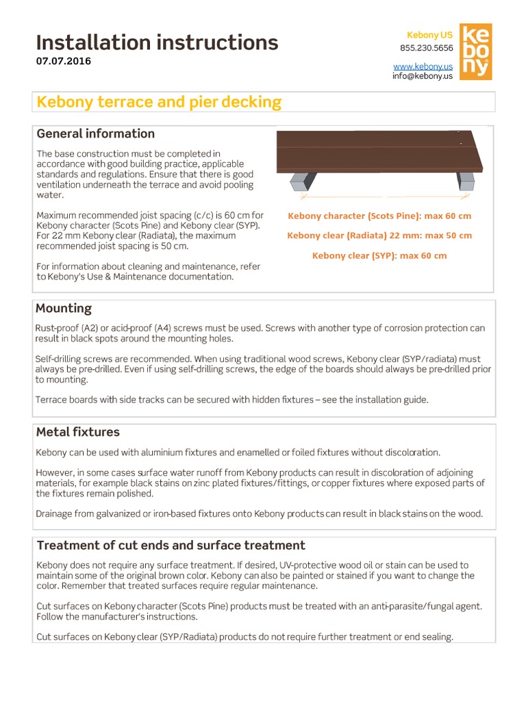Kebony Character (Scots Pine) : Max 60 CM Kebony Clear (Radiata) 22 MM ...