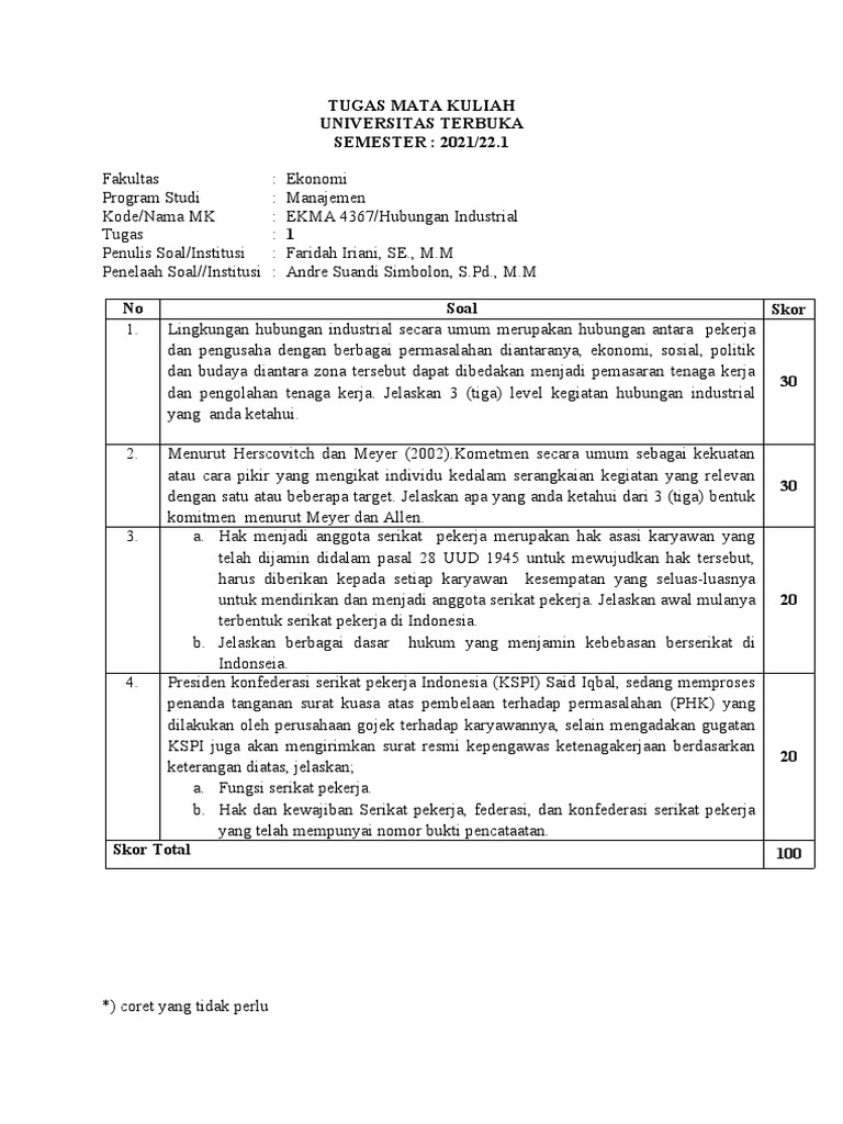Tugas 1 | PDF | Karier & Perkembangan | Pengelolaan Keuangan & Uang
