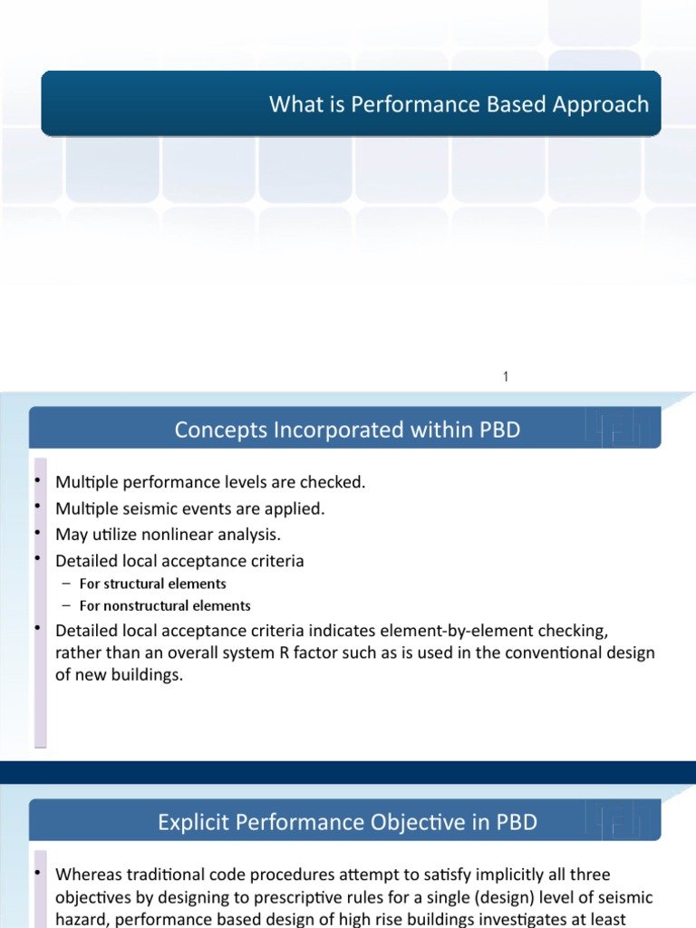 What Is Performance Based Approach | PDF | Earthquakes | Deformation ...