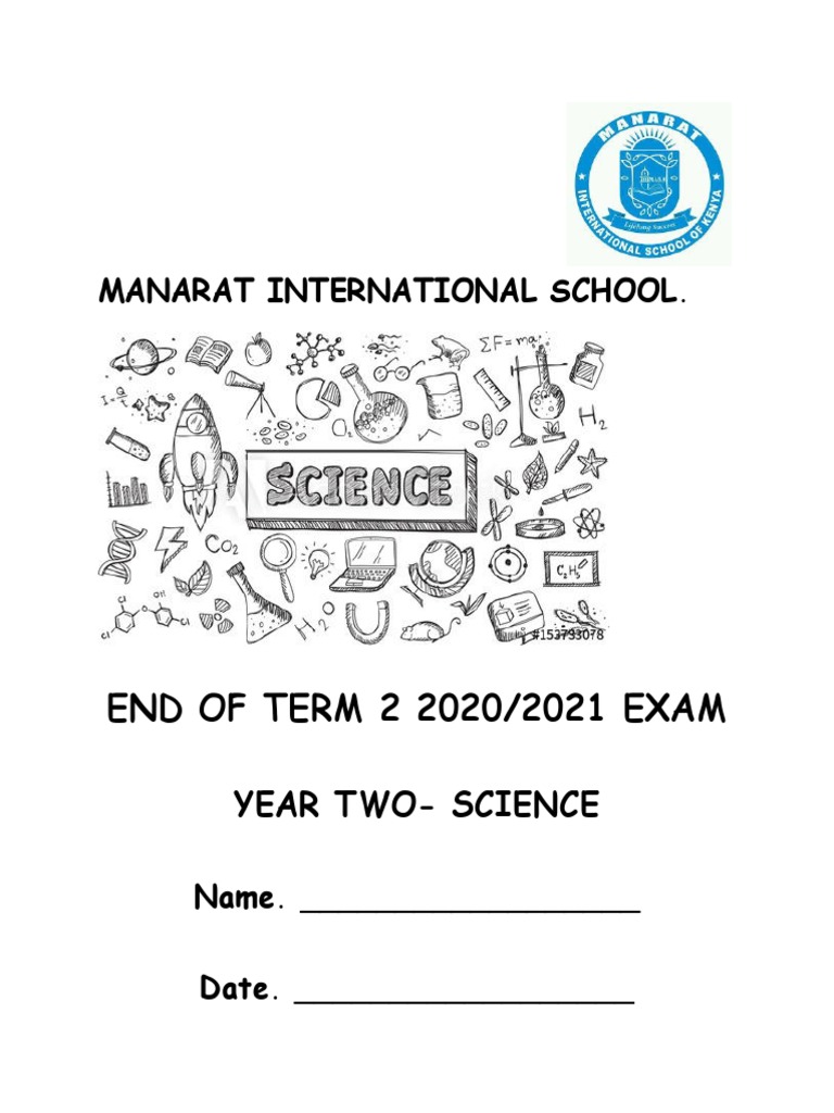 Yr 2 End TRM 2 Science Exam | PDF | Drink | Ice