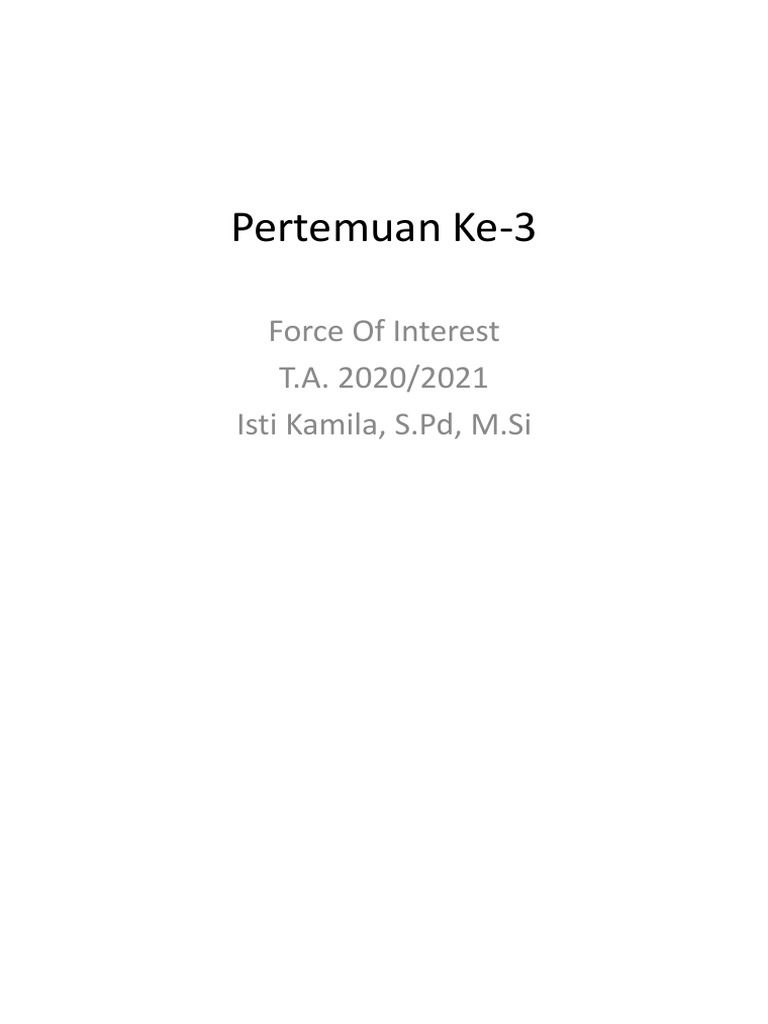 Rumus Force of Interest dan Aplikasi | PDF
