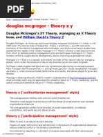 McGregor's Theory X and Theory Y | PDF | Theory | Motivation