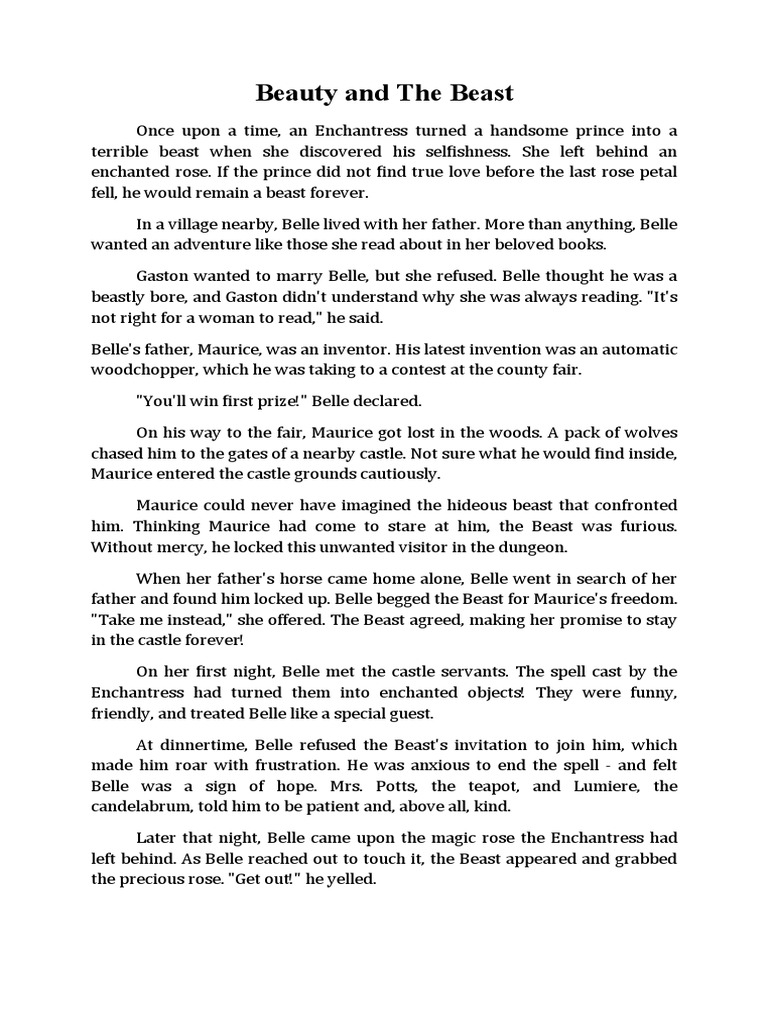 Beauty and The Beast | PDF | Semantic Units | Cognitive Science