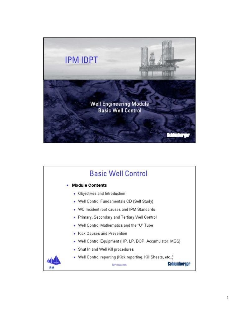 Basic Well Control | PDF | Casing (Borehole) | Chemical Engineering