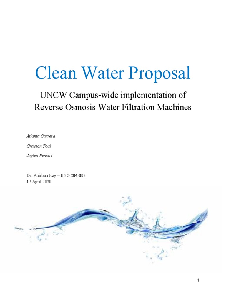 Proposal Project - Portfolio | PDF | Water Purification | Water