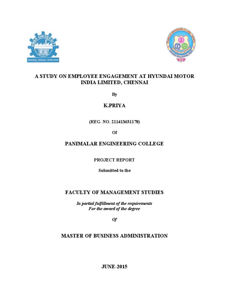 Mba Project Report Format 22 | PDF | Performance Appraisal | Employment