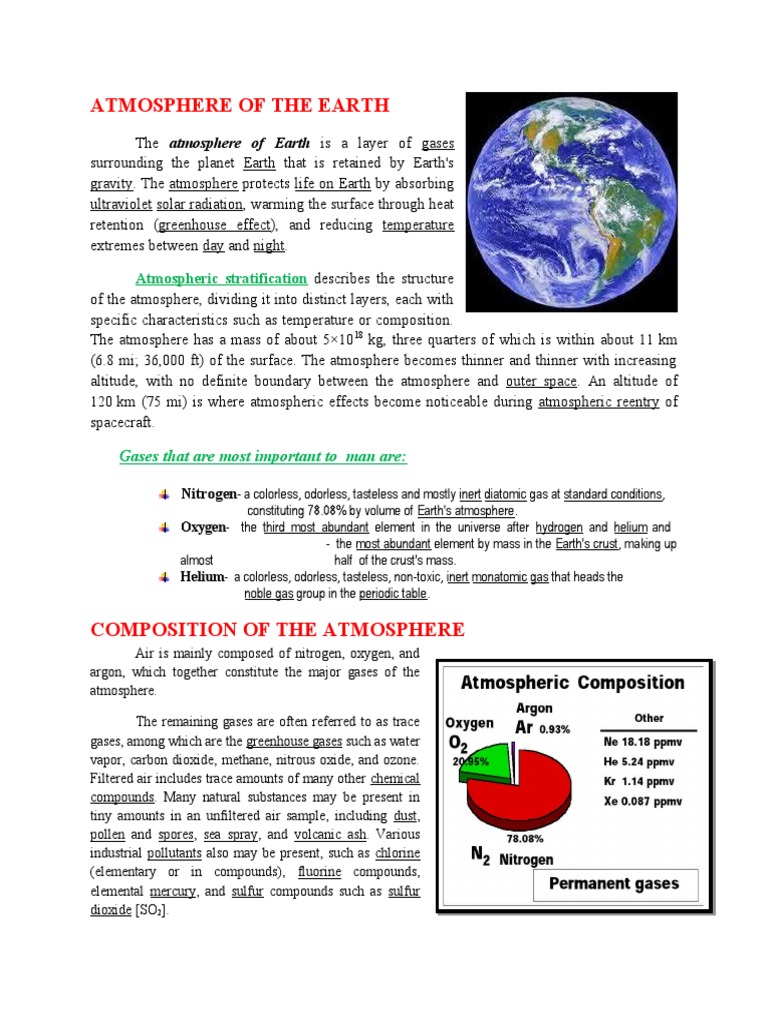 Atmosphere of The Earth: Atmospheric Stratification | PDF | Fog ...