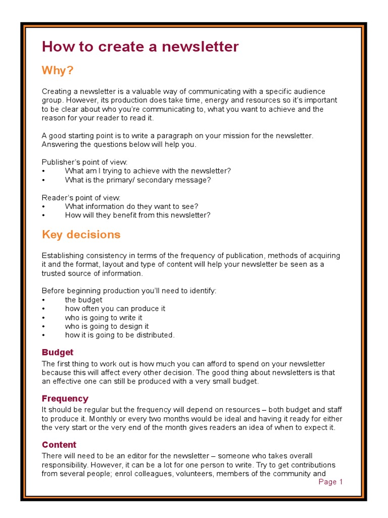 Creating Effective PDF Newsletters | PDF | Proofreading | Page Layout