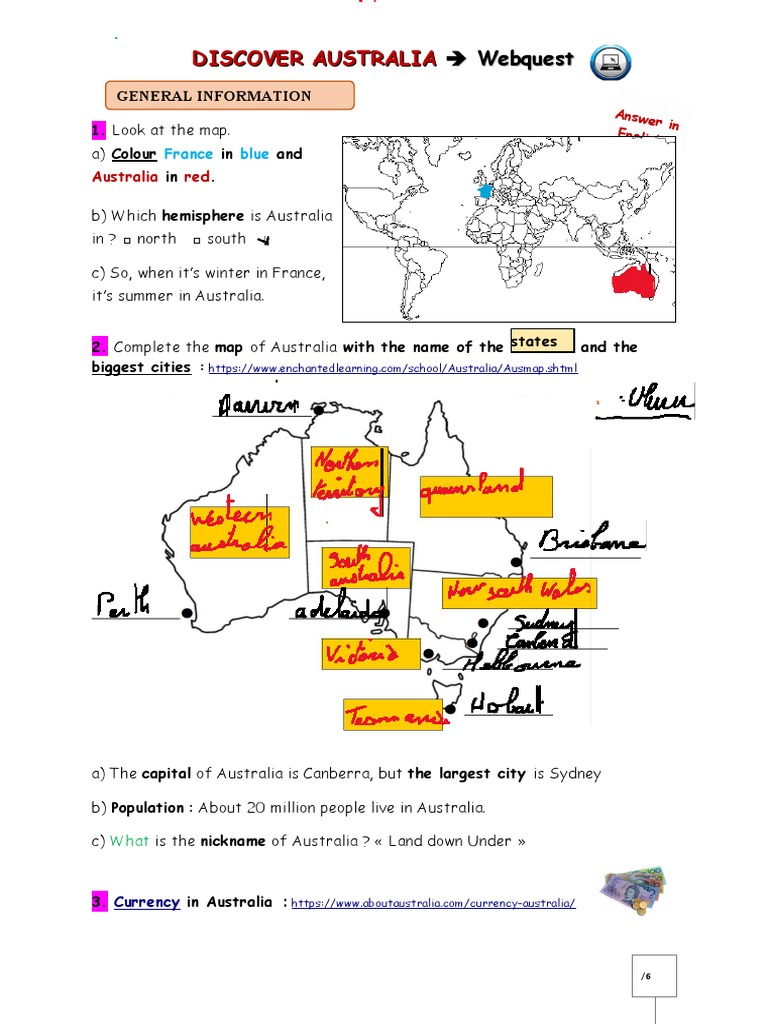An In-Depth Exploration of Life and Culture in Australia: A Webquest on ...