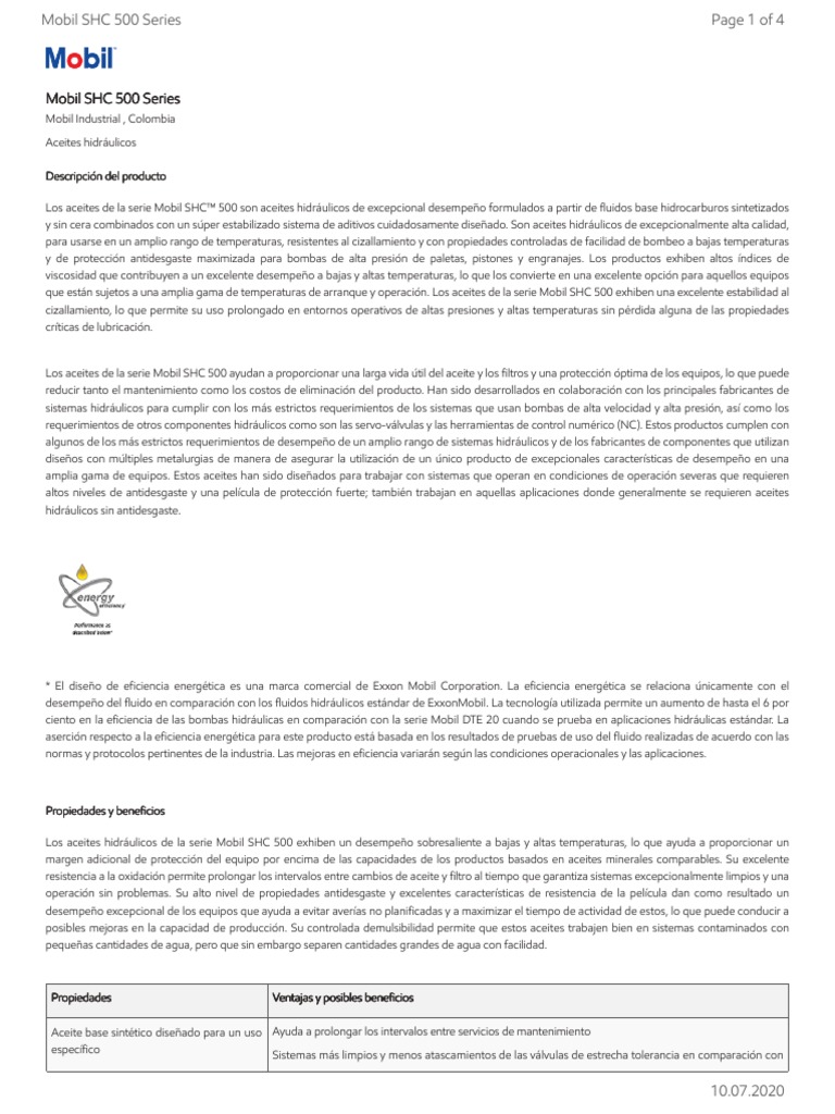 Mobil-SHC-500-Series 524-525-526-527 | PDF